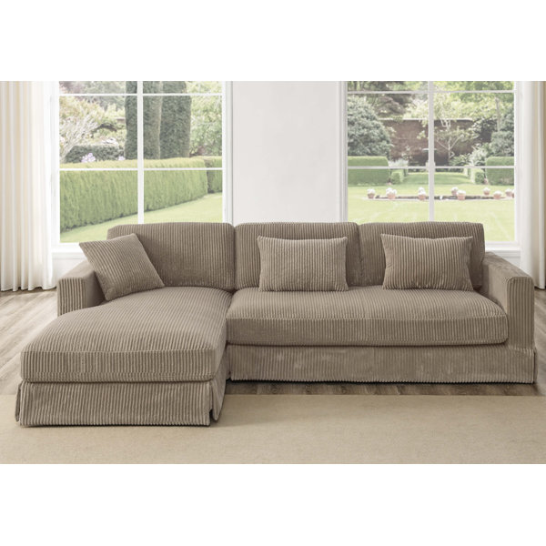 Ebern Designs Kurstie 2 - Piece Corduroy Sectional & Reviews - Wayfair Canada